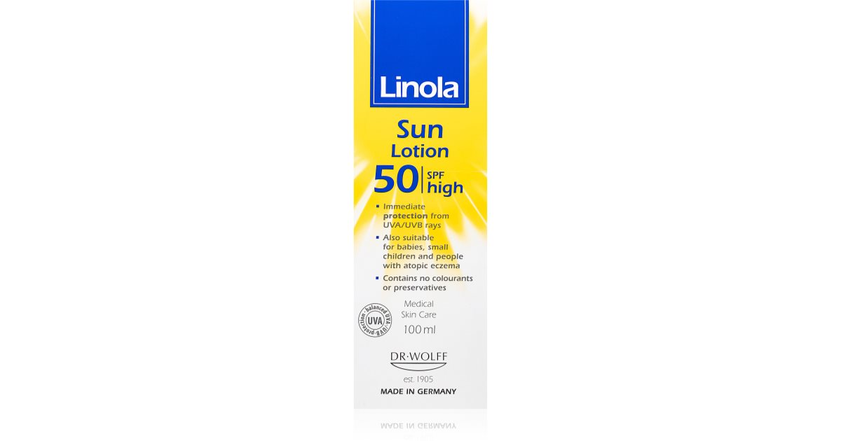 Linola Sun Lotion SPF50 Sunscreen Cream for dry and atopic skin | notino.ie