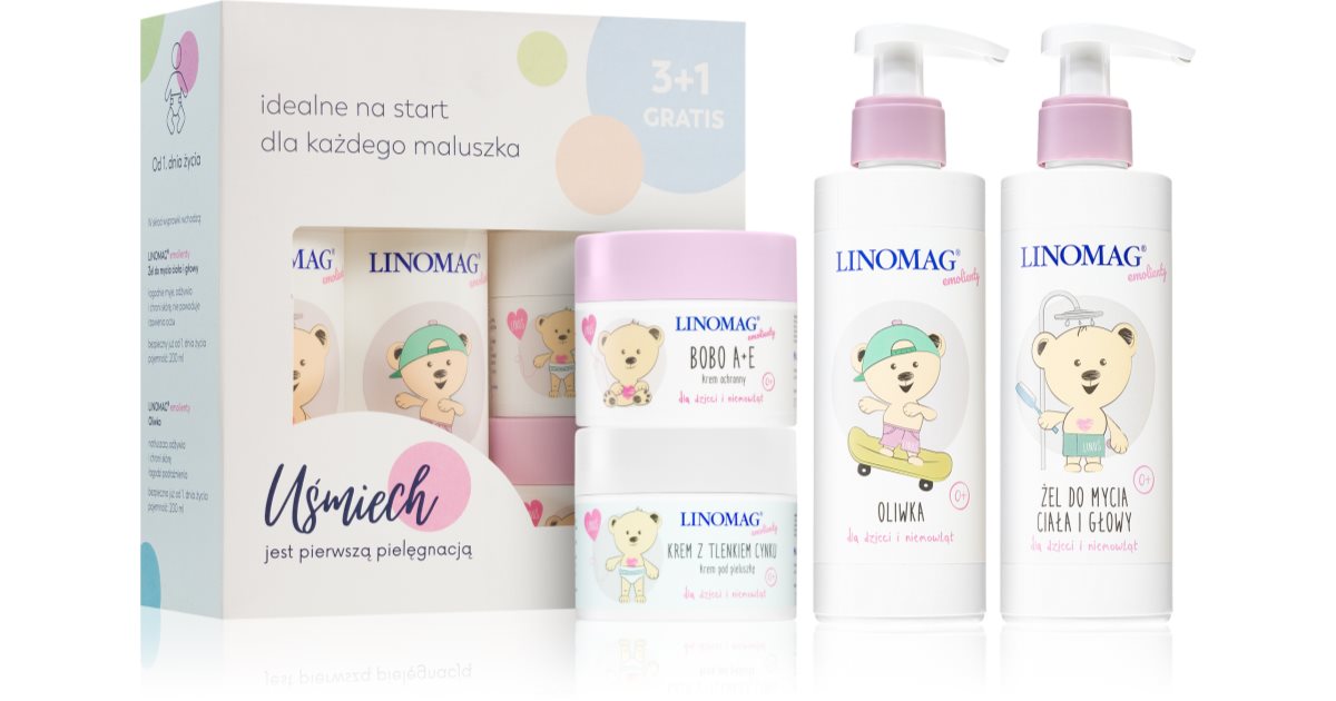 Linomag Emolienty Gift Set lote de regalo para bebé lactante | notino.es