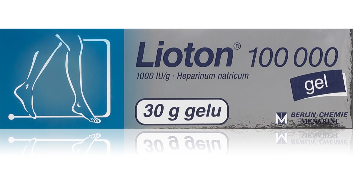 Lioton Lioton gel gel k léčbě zánětů povrchových žil, hematomů a otoků ...