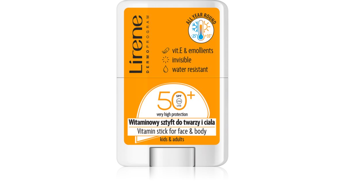 Lirene Vitamin Stick For Face&Body topical sunscreen stick for face and ...