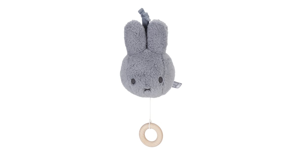 Little Dutch Music Box Miffy Fluffy Blue contrast hanging toy with ...