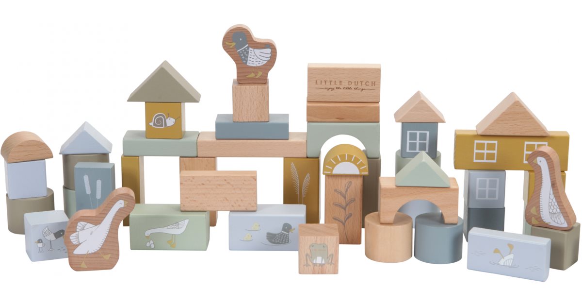 Little Dutch Building Blocks cubes wooden | notino.co.uk