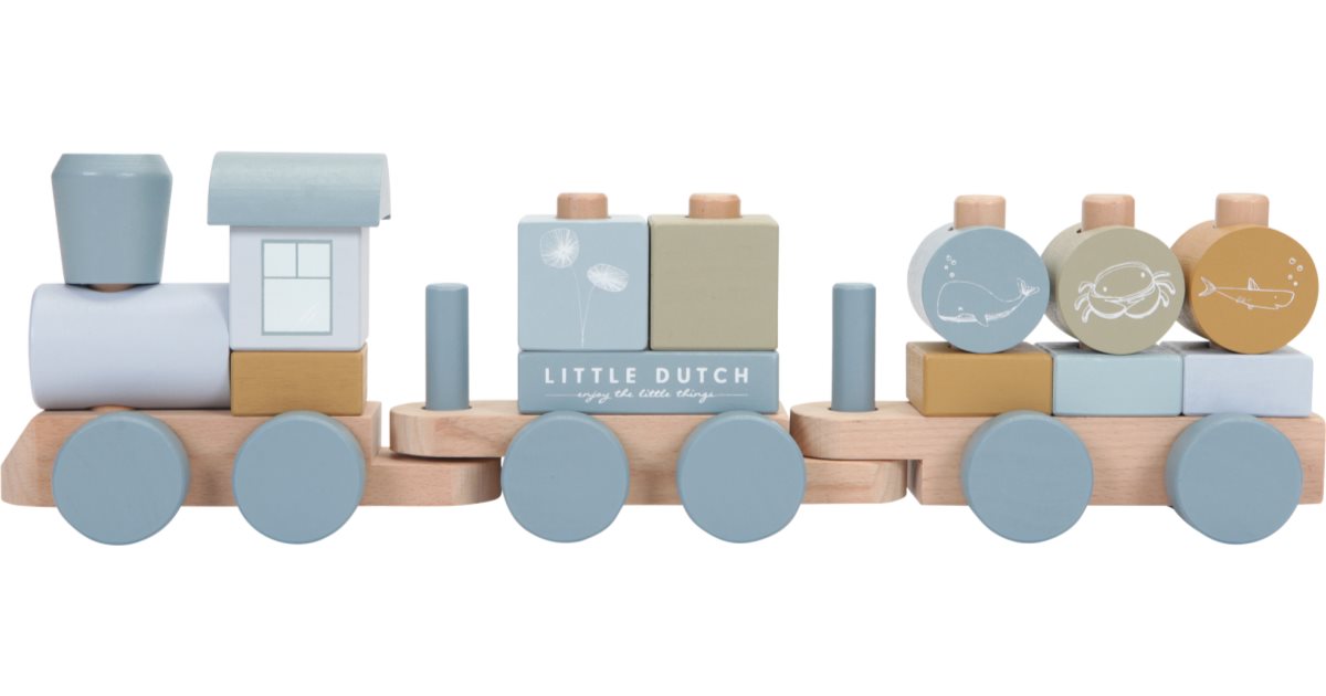Little Dutch Train Ocean Blue toy train wooden | notino.co.uk