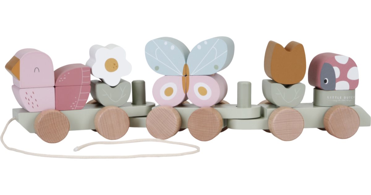 Little Dutch Train Flowers & Butterflies petit train en bois | notino.fr
