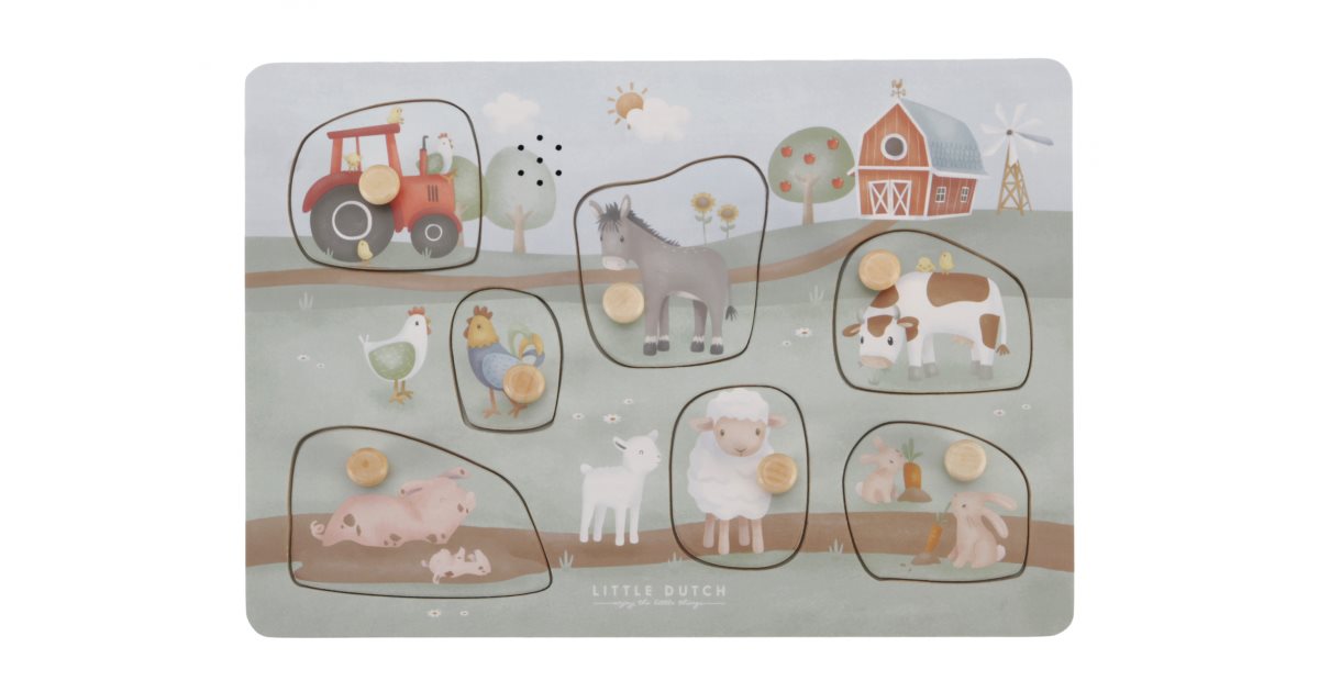 Little Dutch Little Farm Sound Puzzle puzzle wooden | notino.co.uk
