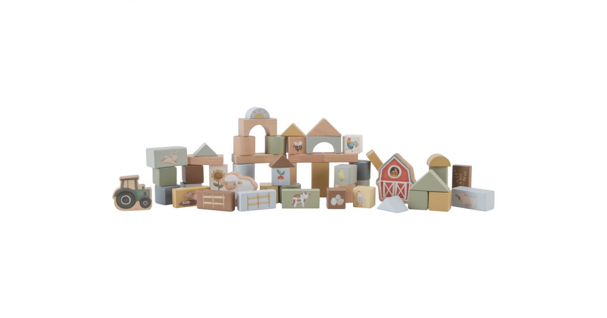 Little Dutch Little Farm Building Blocks cubi in legno | notino.it