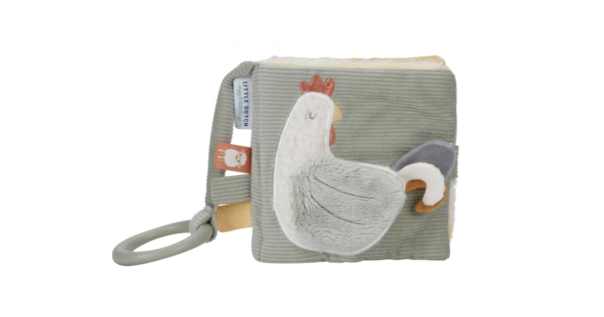 Little Dutch Little Farm Soft Activity Book contrast educational book ...