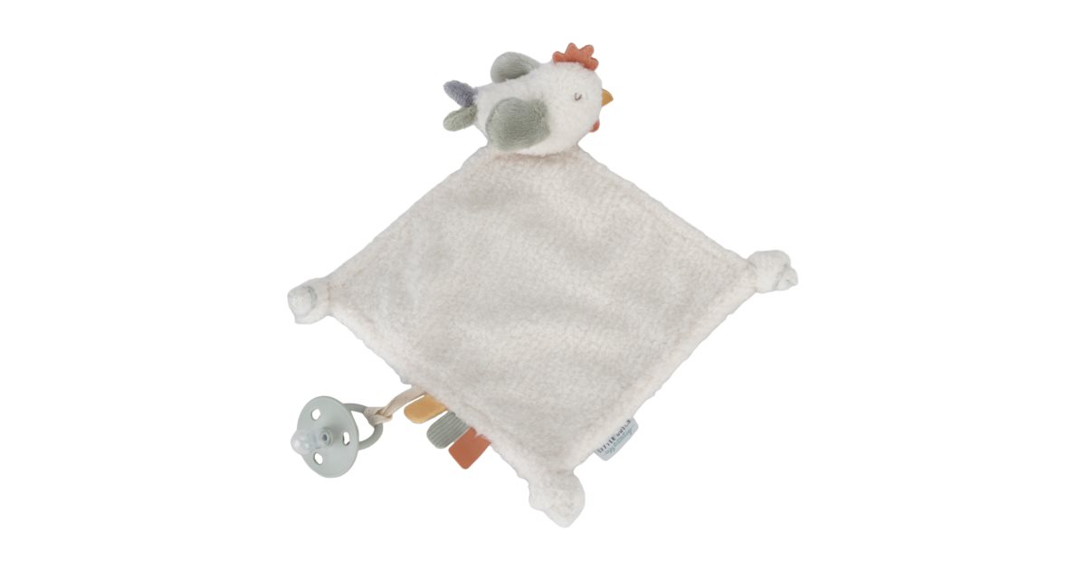 Little Dutch Little Farm Cuddle Cloth Chicken snuggle blanket with clip ...