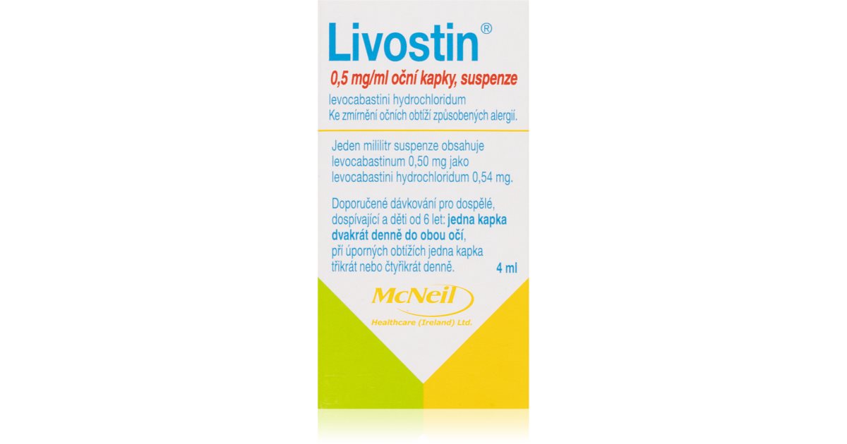 Livostin Livostin 0,5 mg/ml oční kapky ke zmírnění očních obtíž | notino.cz