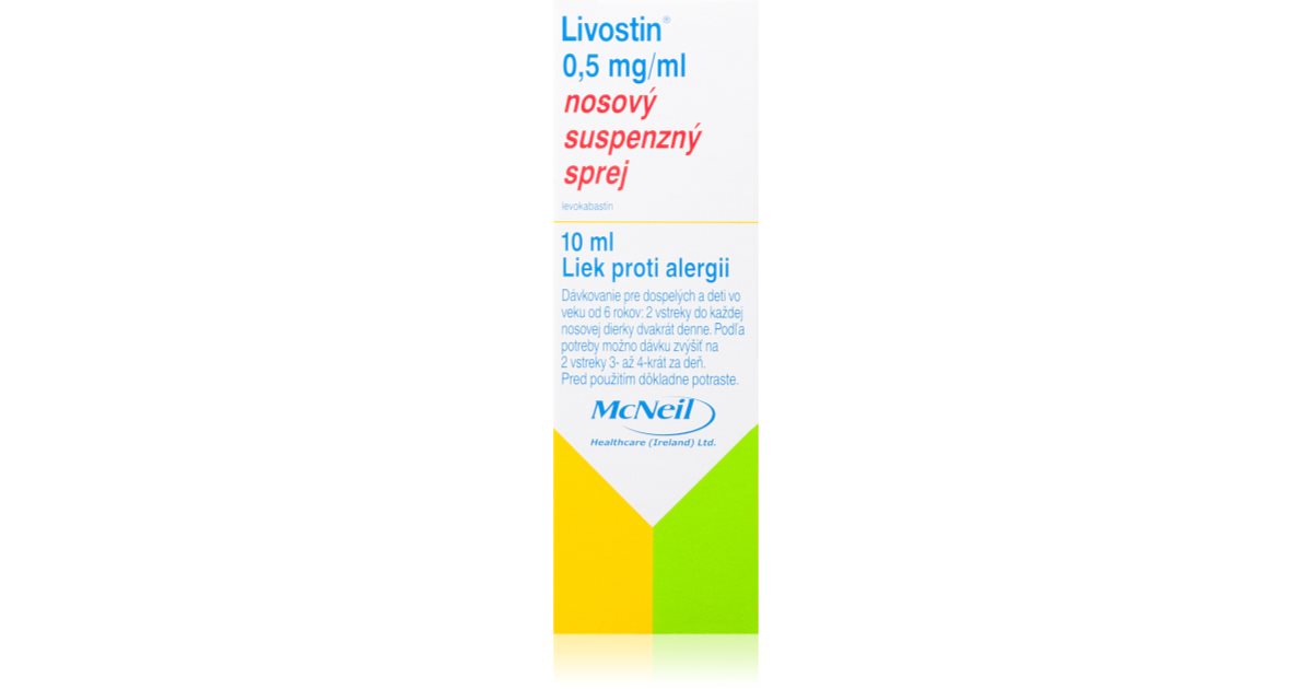 Livostin Livostin 0,5 mg/ml nosný sprej, suspenzia na liečbu ...