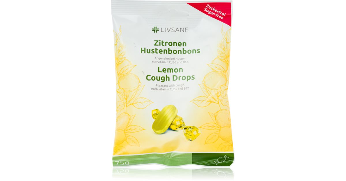 LIVSANE Hustenbonbons lemon Pastillen zur Beruhigung der Schleimhaut ...