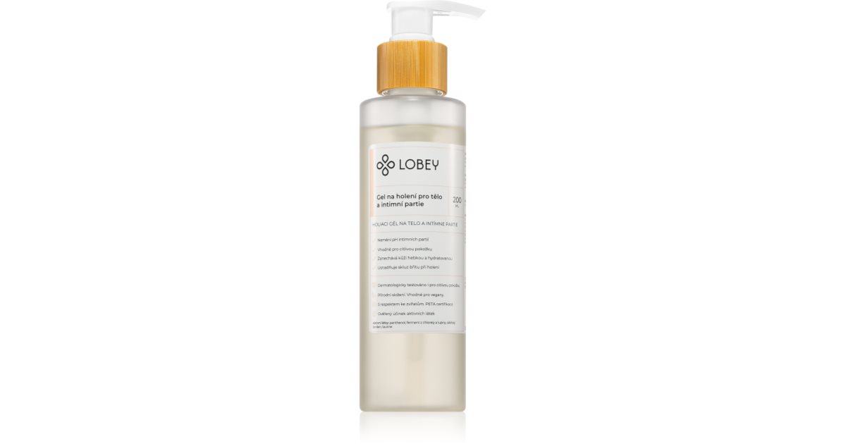 Lobey Body Care Gel na holení pro tělo a intimní partie Body Shaving ...