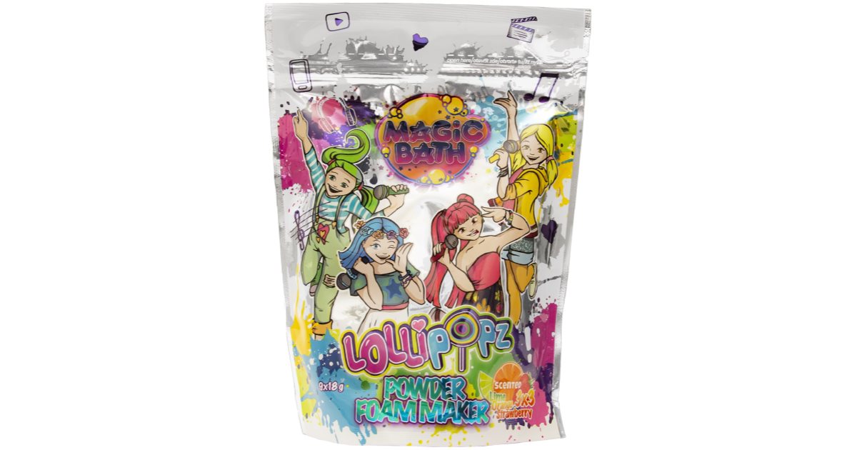 Lollipopz Magic Bath Powder Foam Maker Fizzy Bath Bombs for children ...