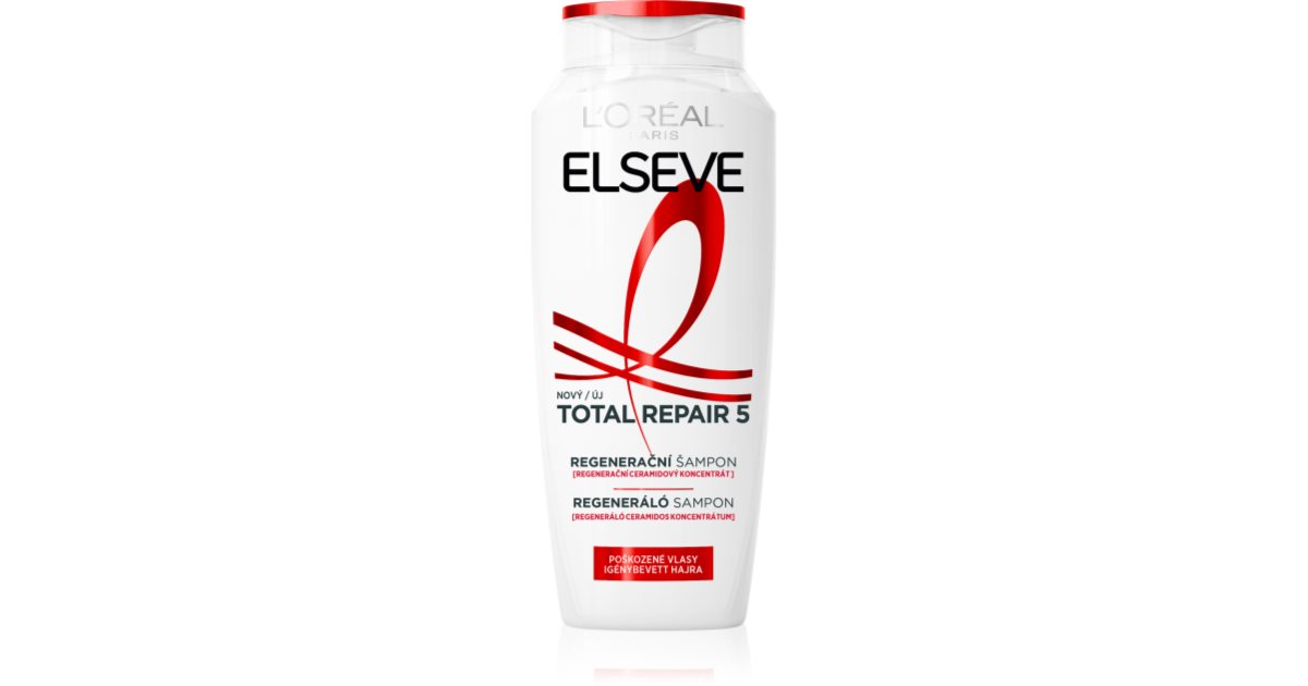 L’Oréal Paris Elseve Total Repair 5 Regenerating Shampoo with keratin ...