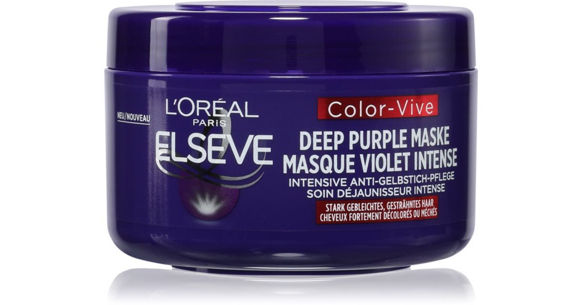 L’Oréal Paris Elseve Color-Vive Purple intensyvaus poveikio kaukė ...