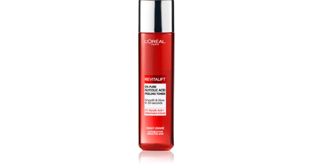 L’Oréal Paris Revitalift Glycolic peeling toner exfoliating toner ...