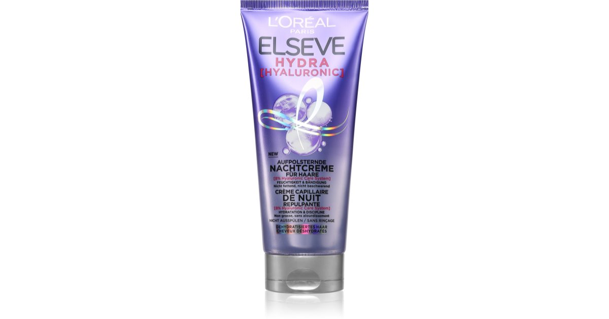 L’Oréal Paris Elseve Hyaluron Plump moisturising night cream for hair ...