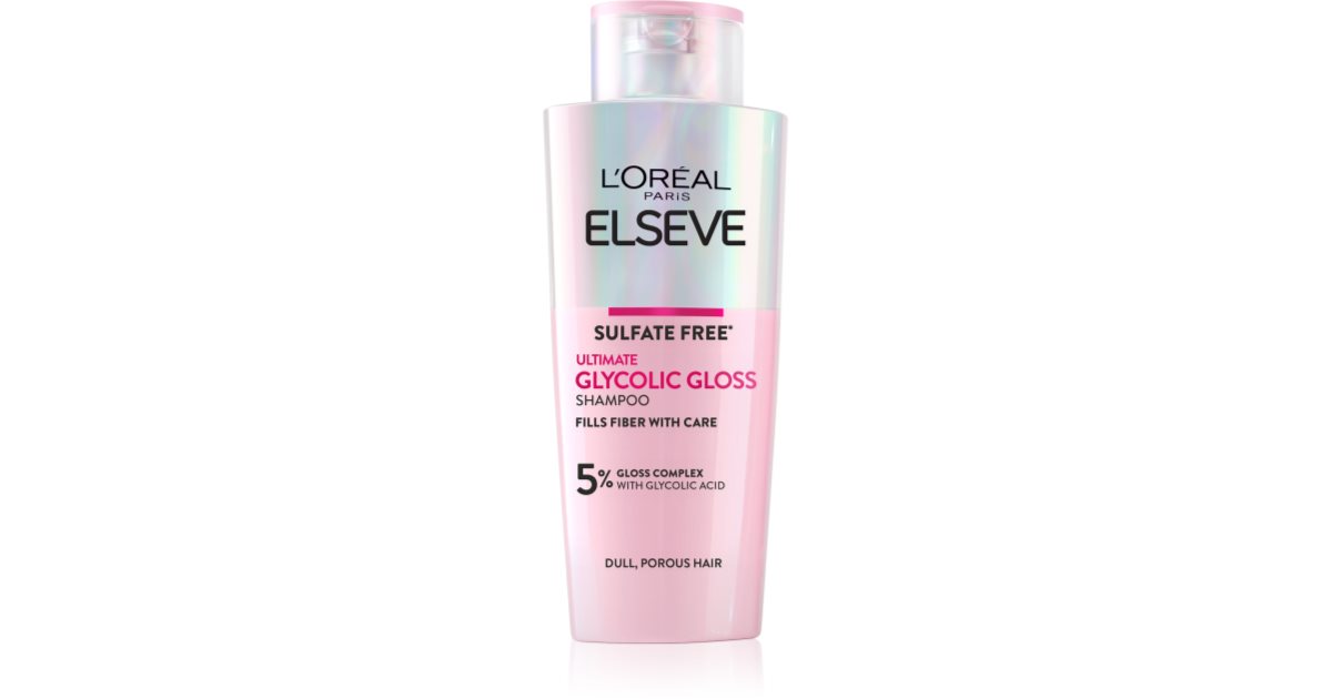 L’Oréal Paris Elseve Glycolic Gloss revitalising shine shampoo for dull ...