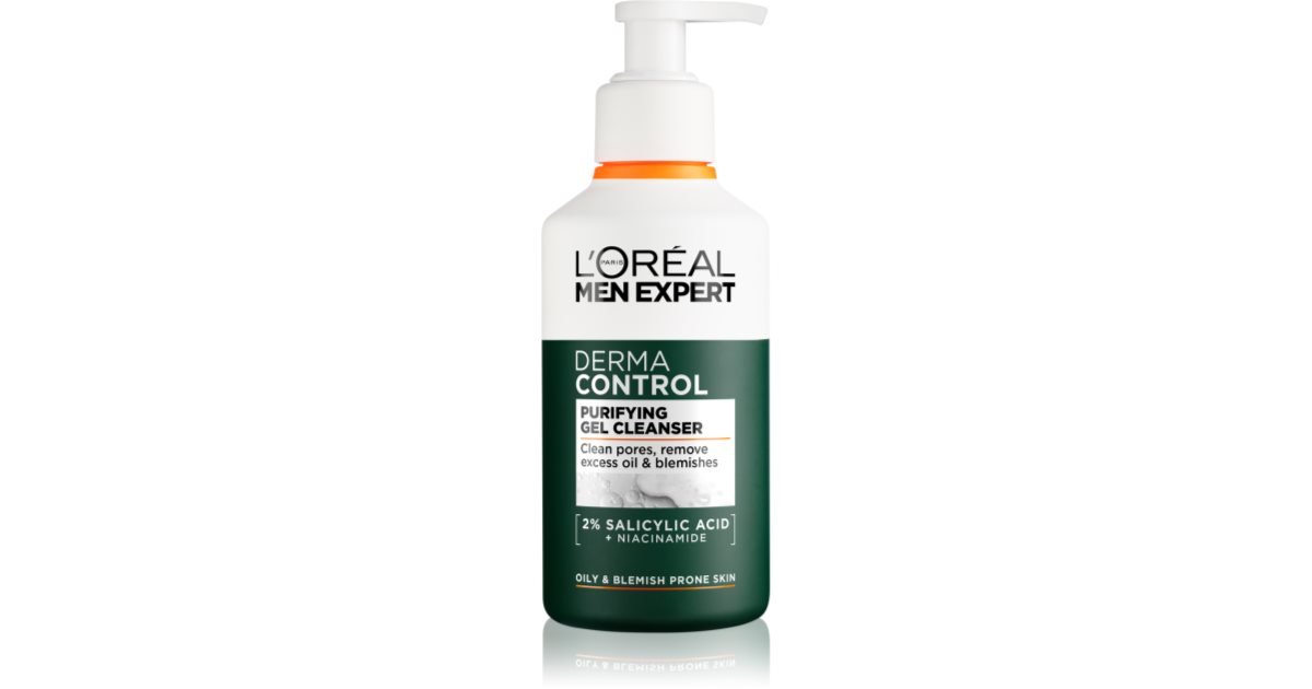 L’Oréal Paris Men Expert Derma Control gel nettoyant à la niacinamide ...