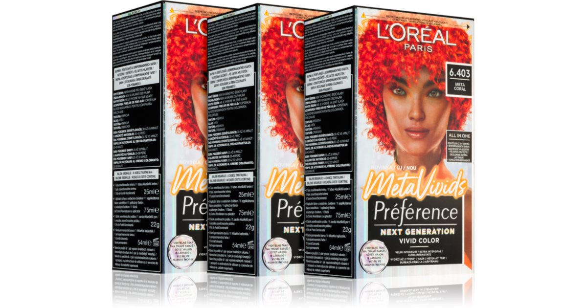 L’Oréal Paris Préférence Meta Vivids Semi Permanent Hair Colour 6.403 ...