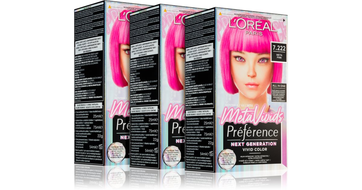 L’Oréal Paris Préférence Meta Vivids coloração para cabelo ...