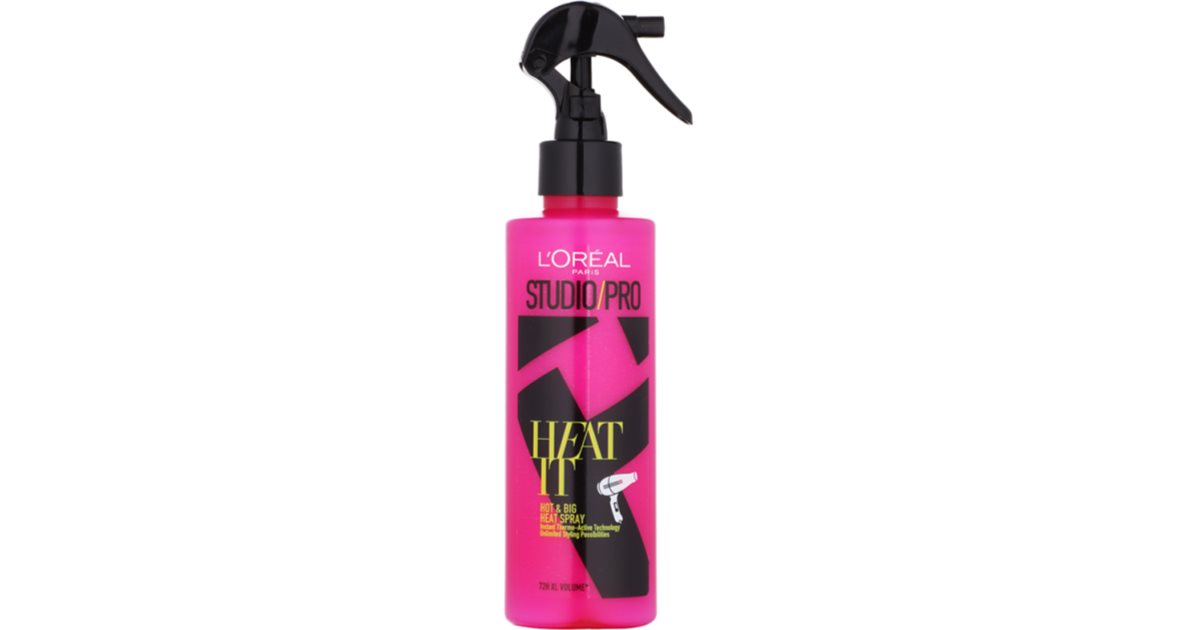L’Oréal Paris Studio/Pro Heat It spray thermo-modelant pour un volume ...