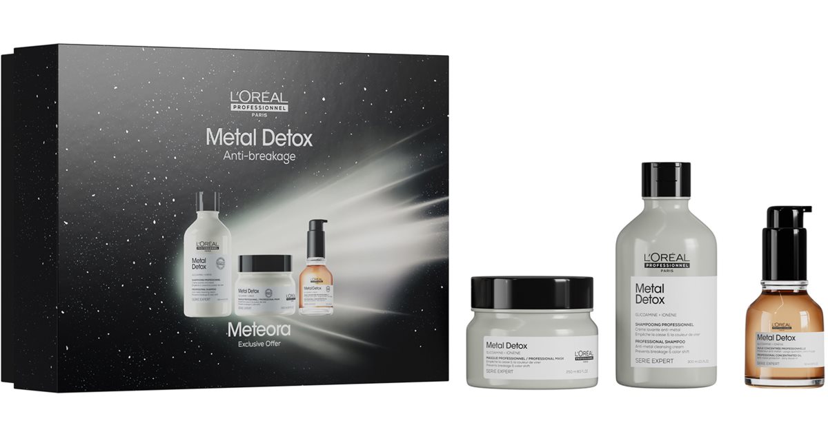 L’Oréal Professionnel Serie Expert Metal Detox dárková sada pro barvené ...