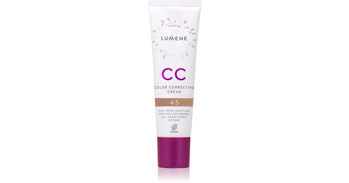 Lumene CC Color Correcting Cream CC cream for even skin tone SPF 20 ...