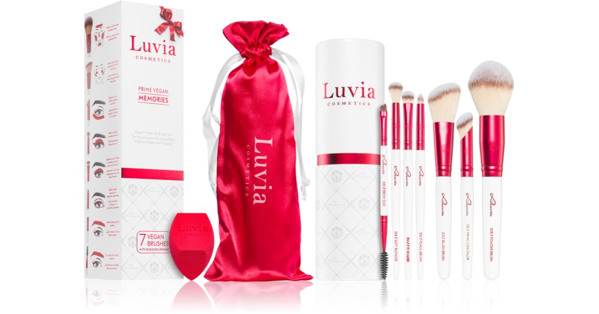 Luvia Cosmetics Prime Vegan Memories makeup brush set with a pouch ...