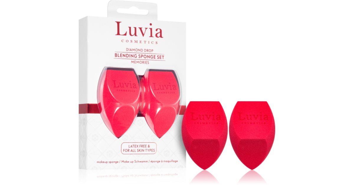 Luvia Cosmetics Diamond Drop Memories Blending Sponge Set гъба за фон ...
