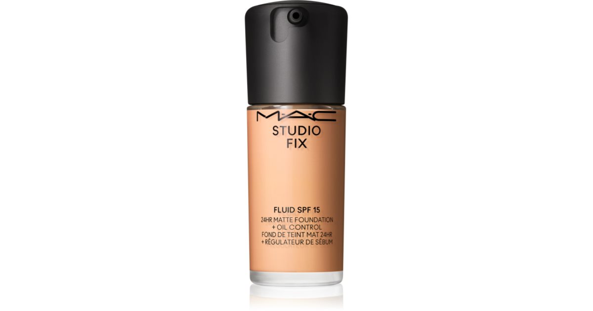 MAC Cosmetics Studio Fix Fluid SPF 15 24HR Matte Foundation + Oil ...