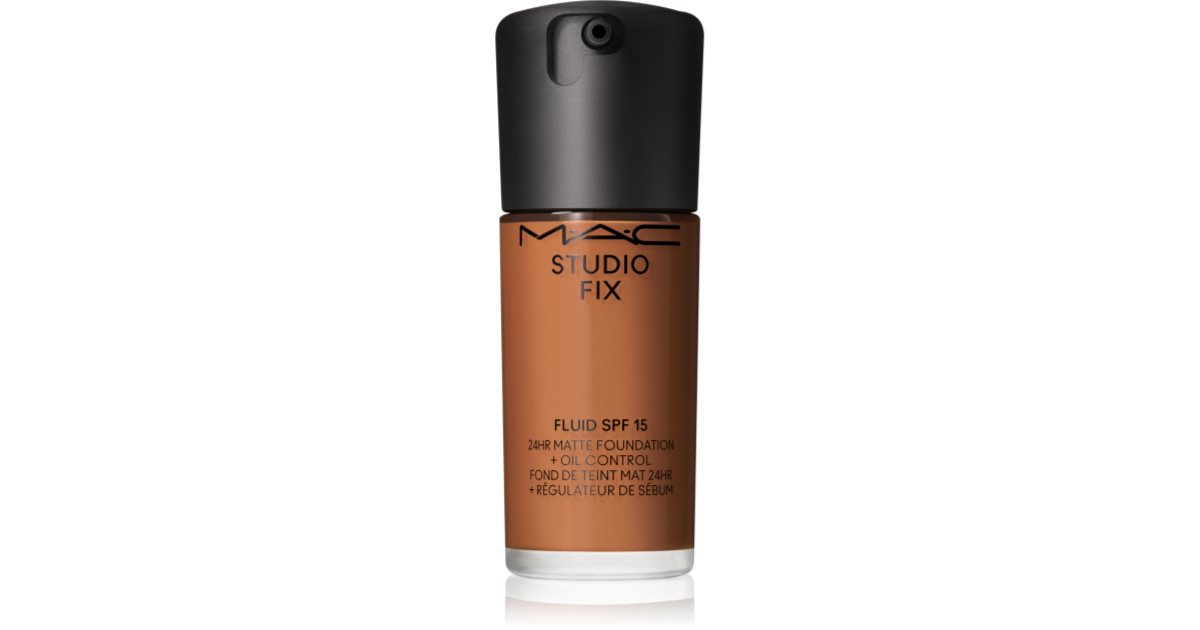 MAC Cosmetics Studio Fix Fluid SPF 15 24HR Matte Foundation + Oil ...