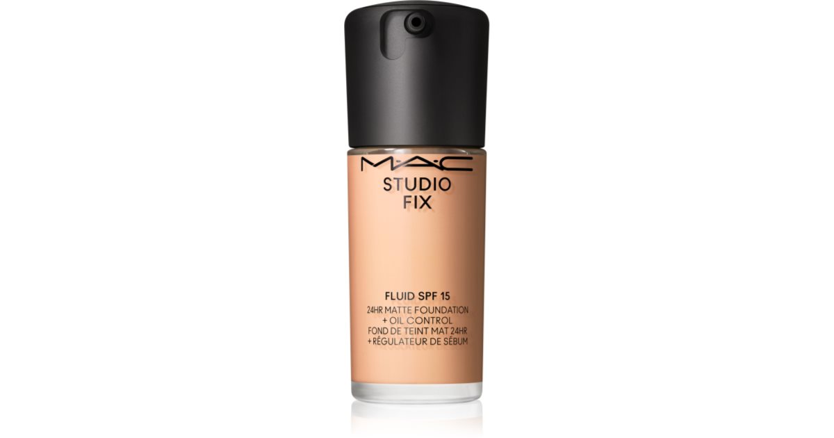 MAC Cosmetics Studio Fix Fluid SPF 15 24HR Matte Foundation + Oil ...