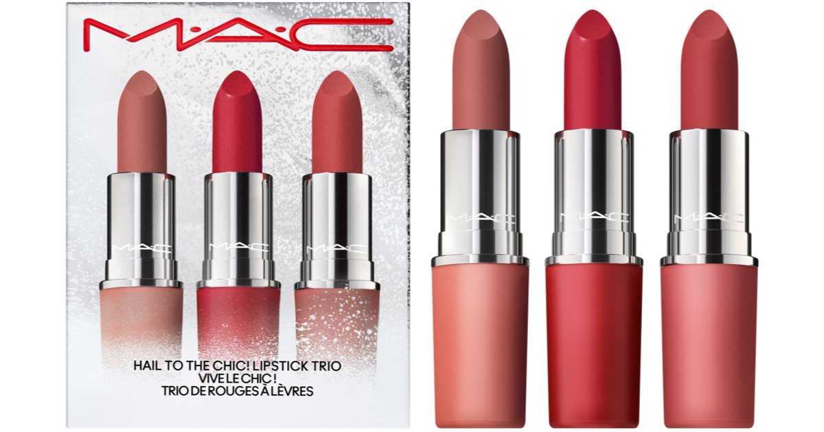 MAC Cosmetics Holiday Hail To The Chic! Lipstick Trio gift set (for ...