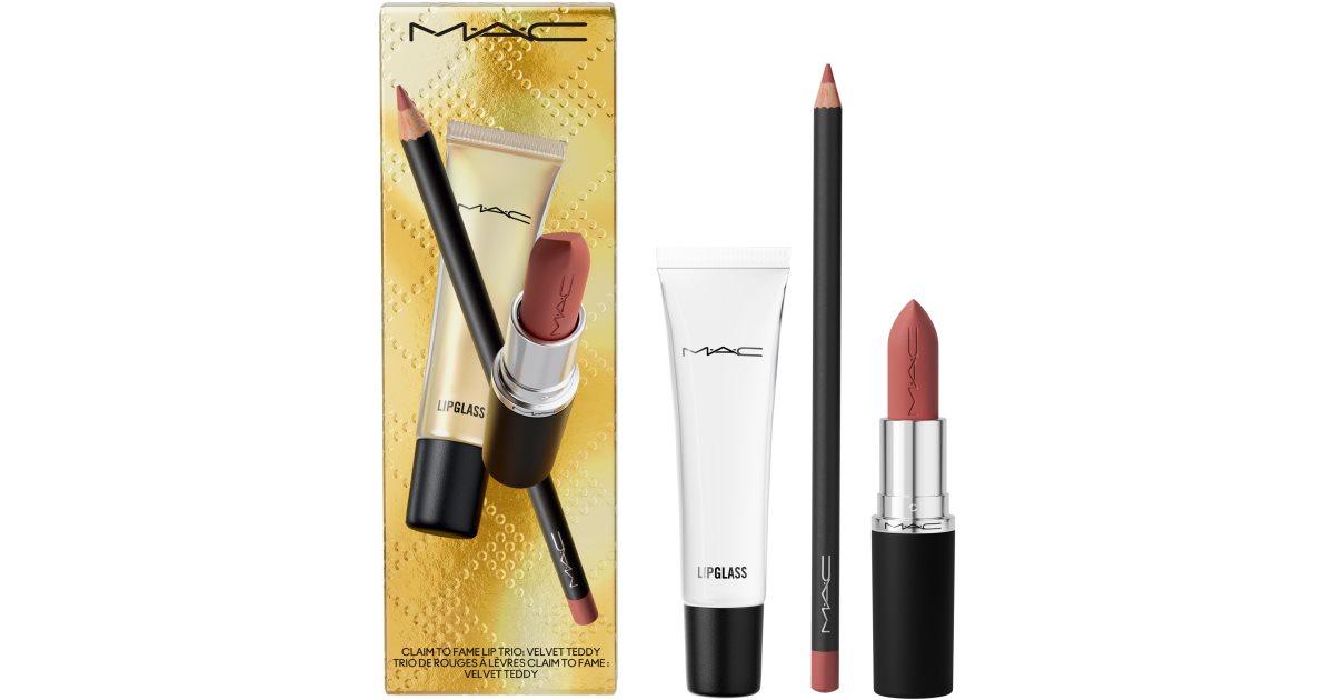 MAC Cosmetics Claim To Fame Lip Trio darčeková sada Velvet Teddy (na ...