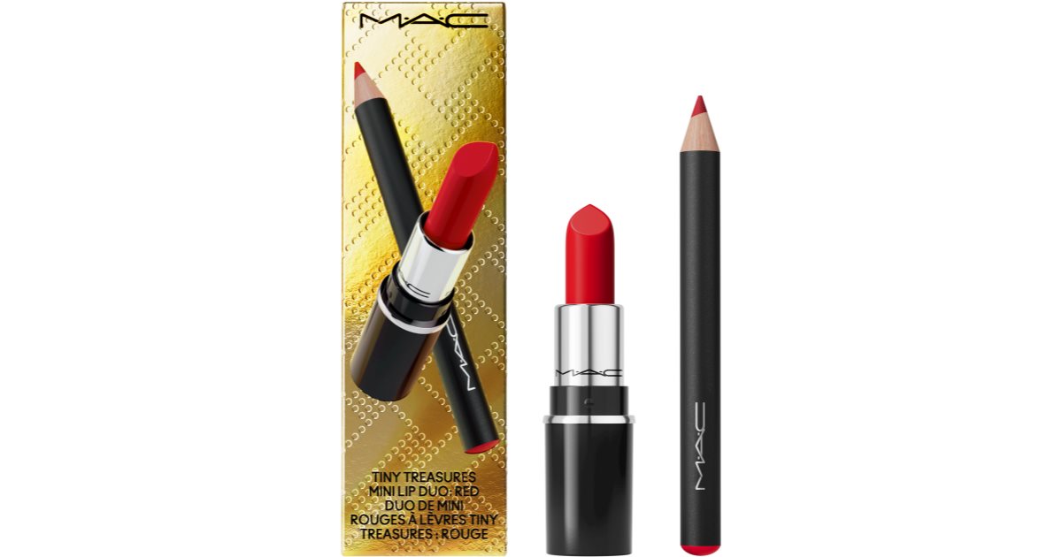 MAC Cosmetics Holiday Tiny Treasures Mini Lip Duo gift set Red (for lips) shade | notino.co.uk