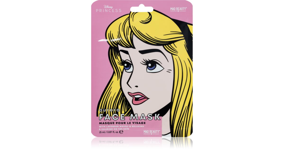Mad Beauty Disney Princess Aurora Calming Face Sheet Mask with lavender ...