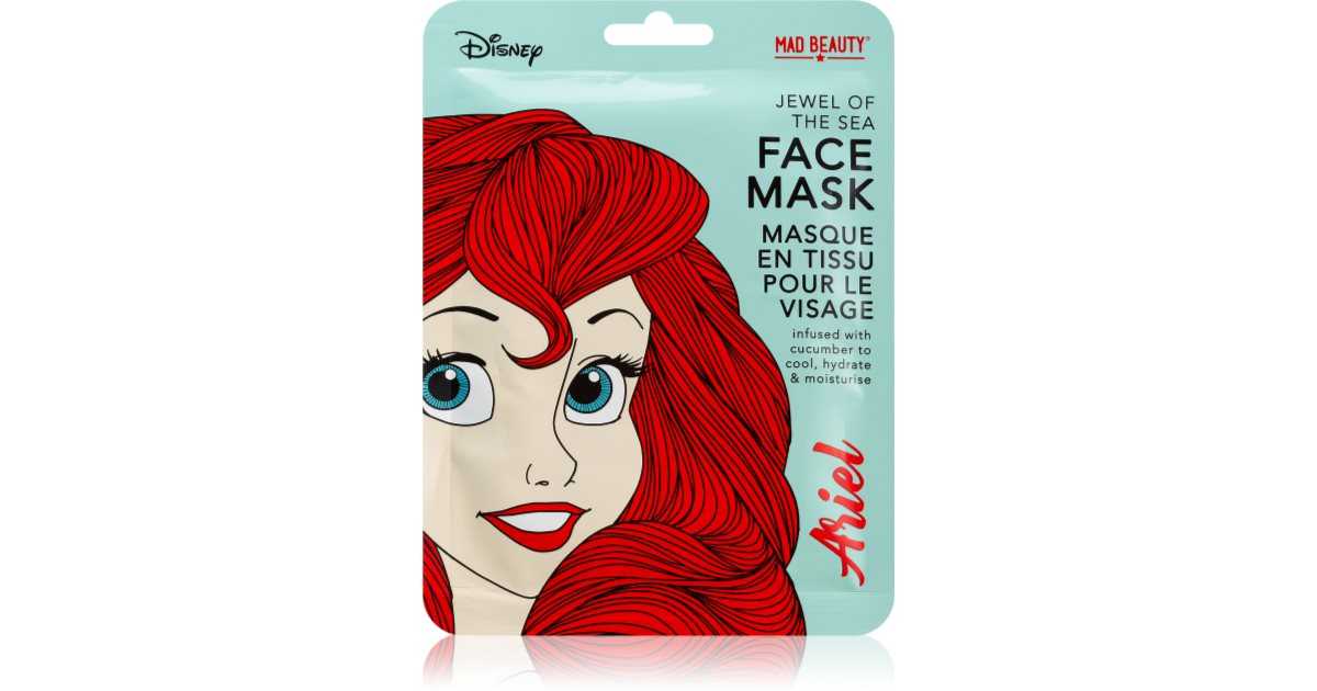 Mad Beauty Disney Princess Ariel moisturising face sheet mask with ...