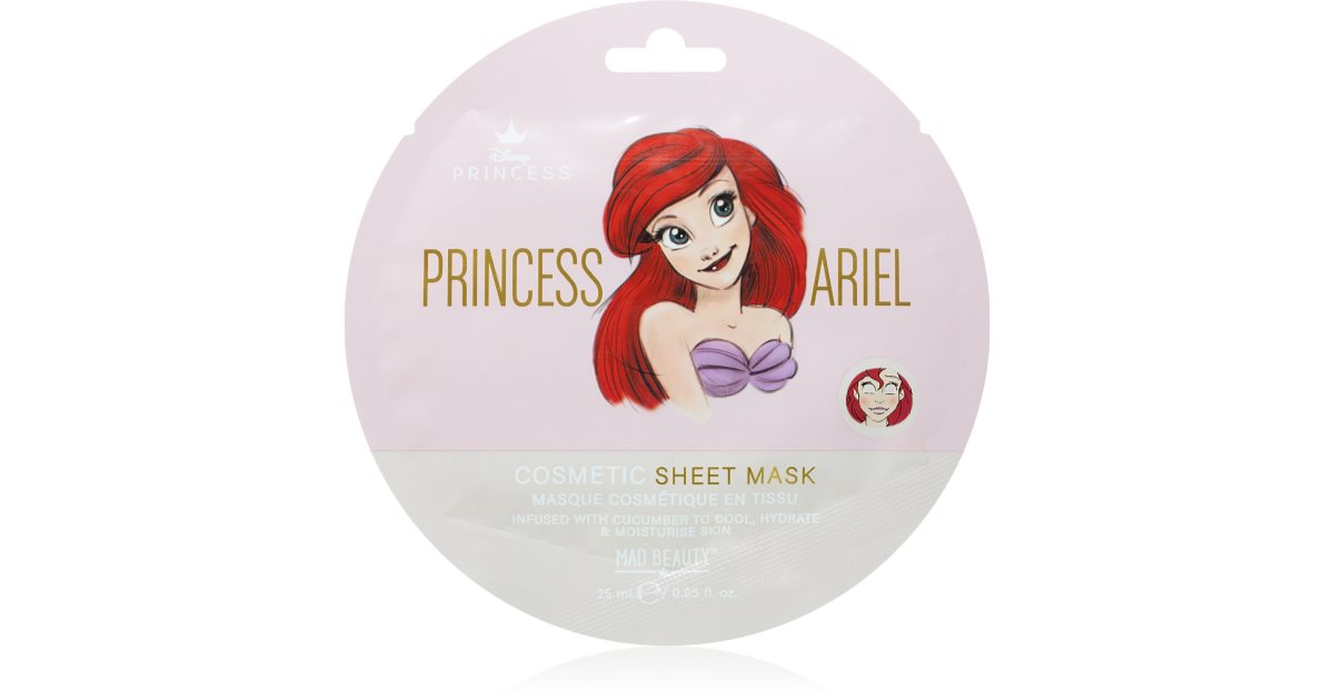 Mad Beauty Disney Princess Ariel Feuchtigkeitsspendende Tuchmaske mit ...