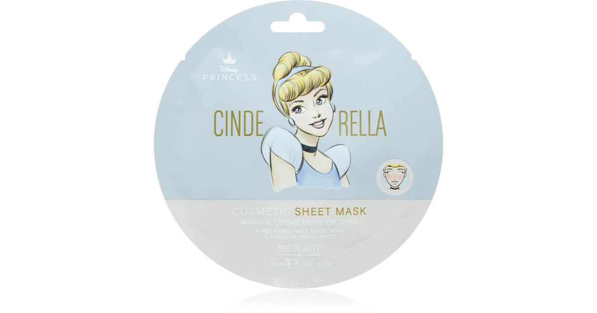 Mad Beauty Disney Princess Cinderella Calming Face Sheet Mask with ...