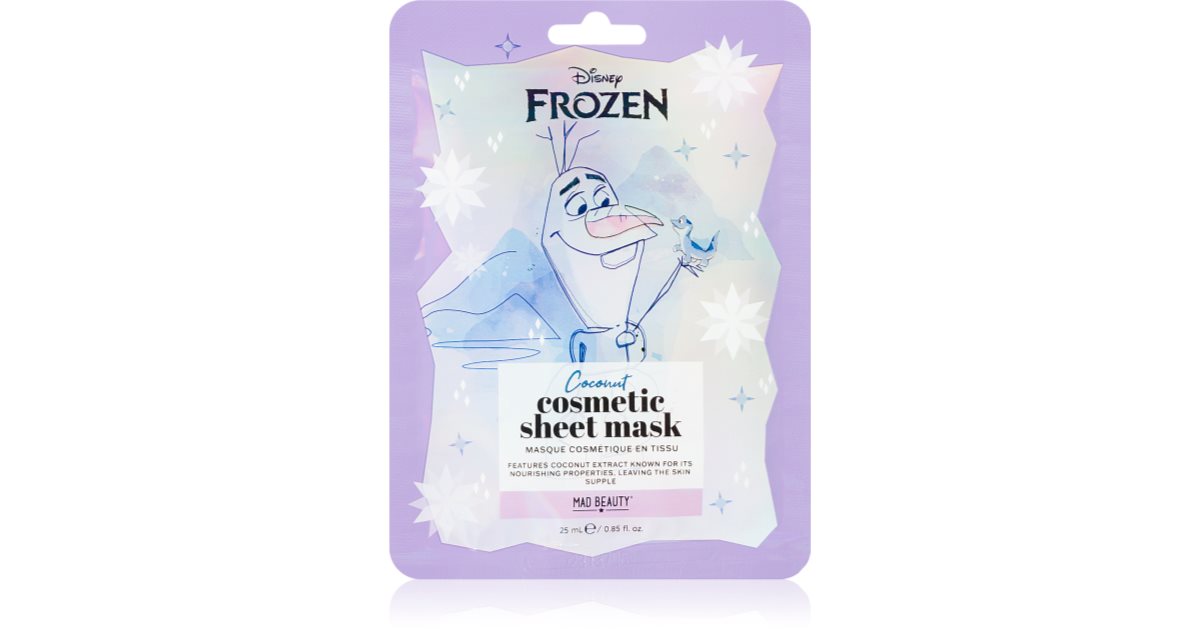 Mad Beauty Frozen Olaf máscara em filme com efeito hidratante e ...