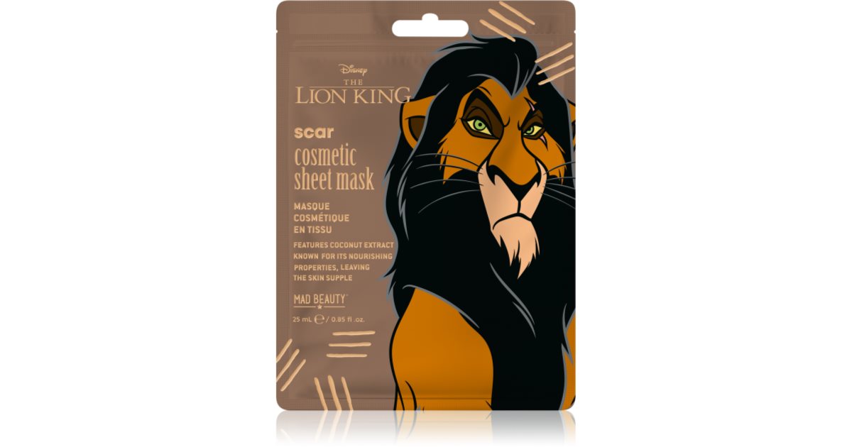 Mad Beauty Lion King Scar moisturising face sheet mask | notino.co.uk