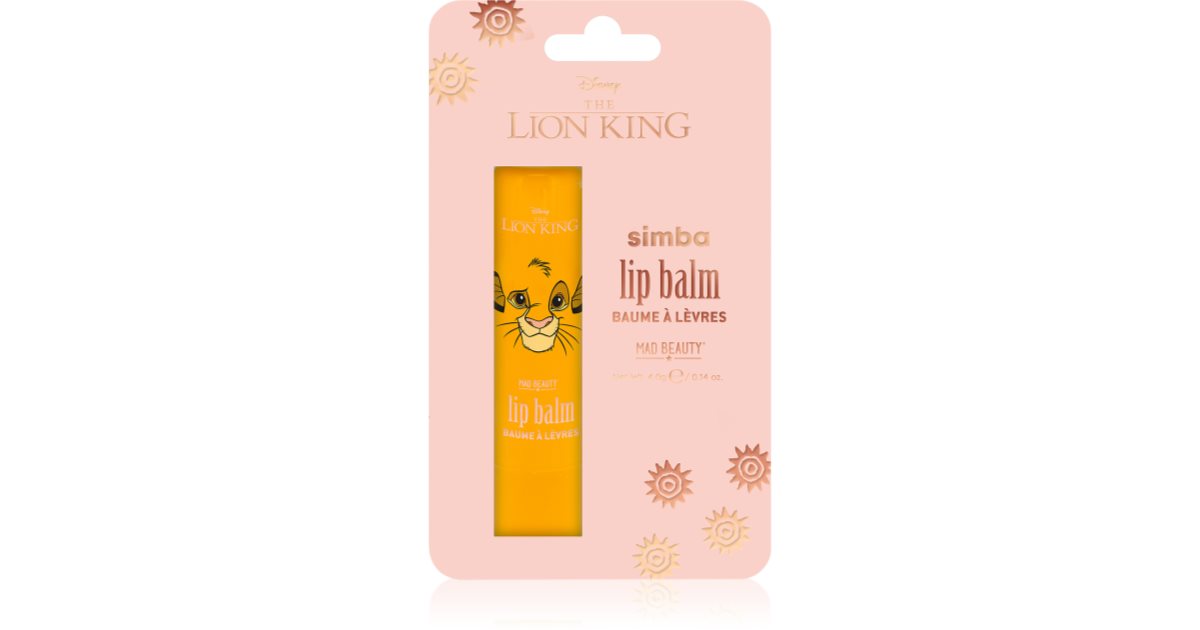 Mad Beauty Lion King Simba Lip Balm with moisturising effect | notino.ie