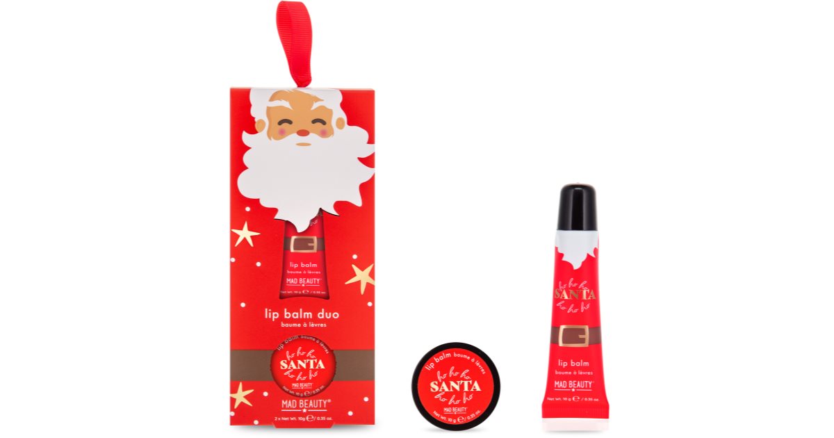 Mad Beauty HoHo Holiday Lip Balm Duo coffret presente de Natal para ...