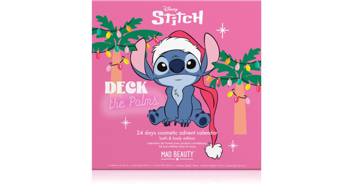 Mad Beauty Stitchmas 24 Day Advent Adventskalender til kvinder | notino.dk