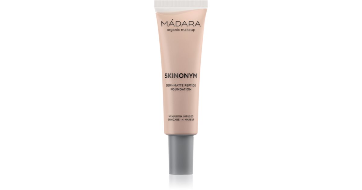 MÁDARA Skinonym Semi-Matte Peptide langanhaltende Make-up Foundation ...