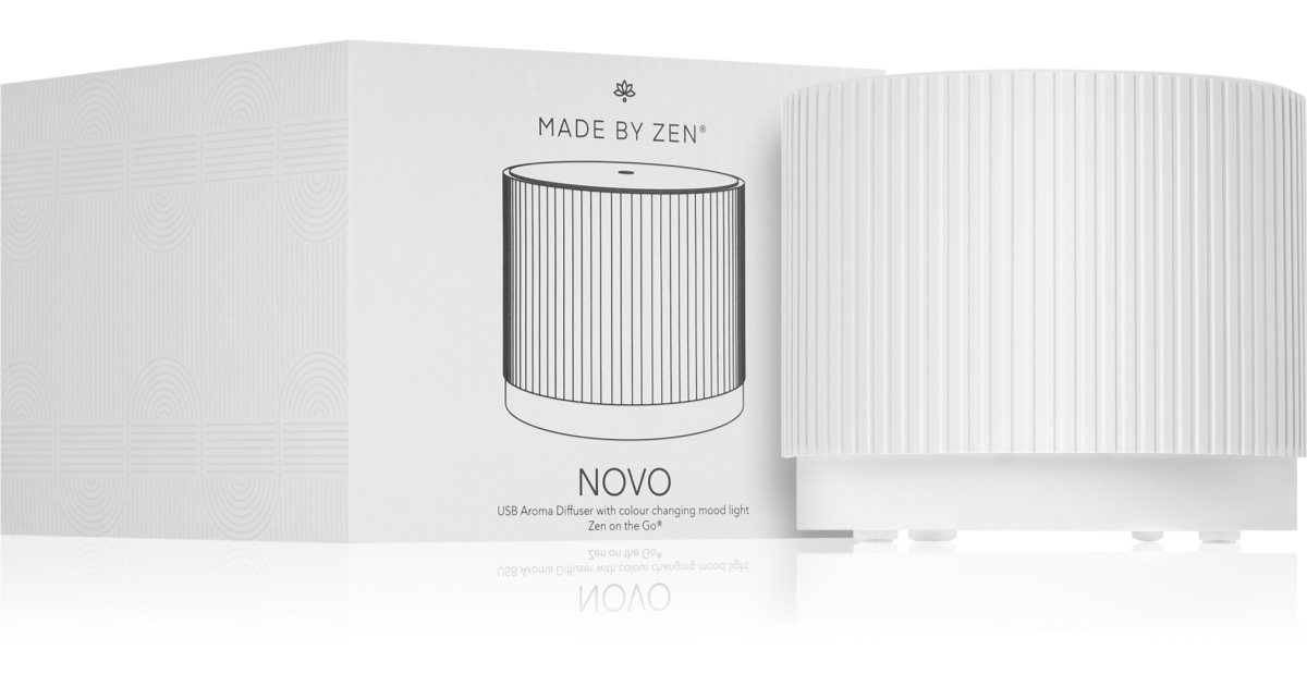 MADE BY ZEN Novo ultrasonic aroma diffuser and air humidifier White ...