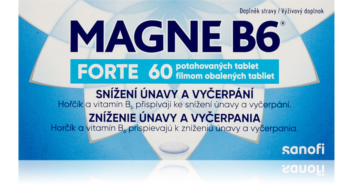 Magne B6 Forte filmom obalené tablety na podporu zníženia únavy a ...