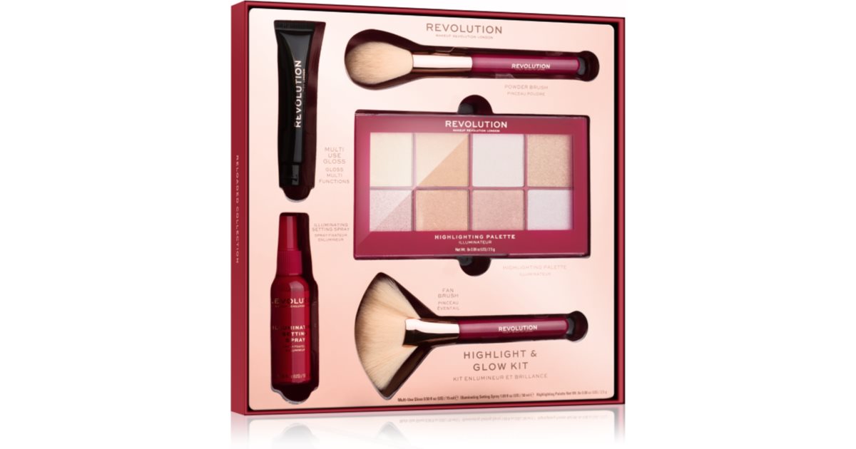 Makeup Revolution Highlight & Glow Gift Set (For Women) | notino.co.uk