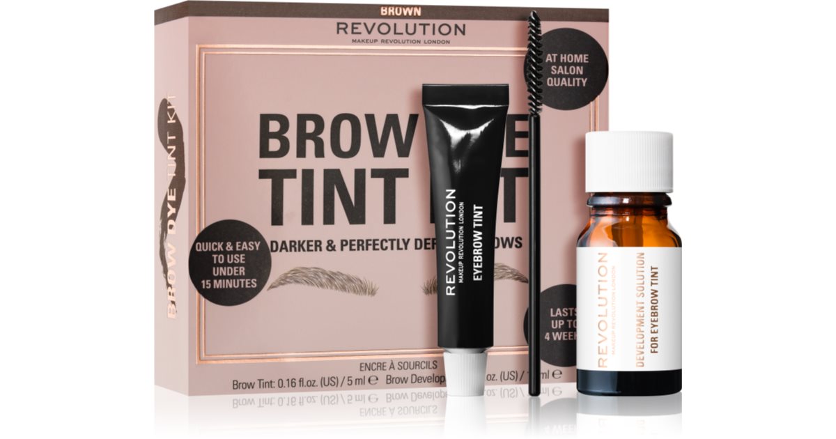 Makeup Revolution Brow Dye Tint Kit tonirana barva za obrvi | notino.si